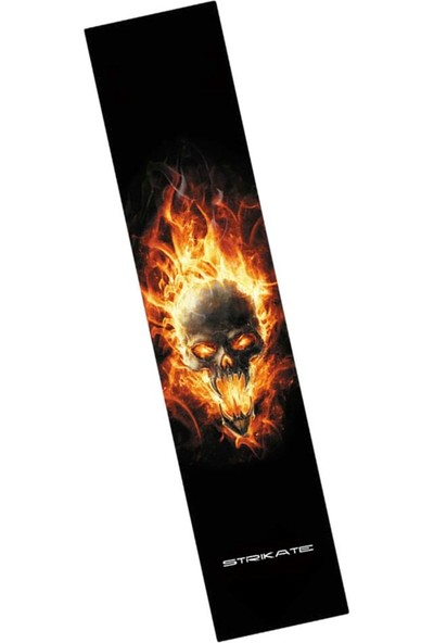 Strade Store Yangın Kafatası Longboard Kaykay Kavrama Bant Griptape Sac Kağıt Çıkartması Kafatası Alev