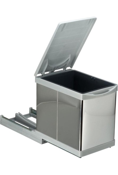 Sas Teleskopik Raylı Tezgah Altı Dolap İçi Çöp Kovası 16 Lt Sas Teleskopik Raylı Tezgah Altı Dolap İçi Çöp Kovası 16 Lt