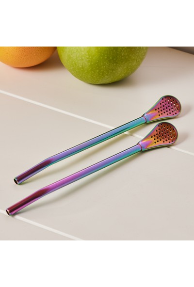 Karaca Pop-Up 2'li Kaşıklı Pipet