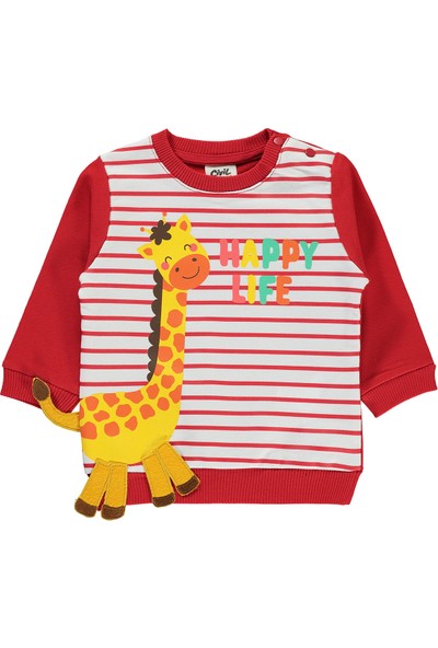 Civil Baby Erkek Bebek Sweatshirt 6-18 Ay Kırmızı Civil Baby Erkek Bebek Sweatshirt 6-18 Ay Kırmızı