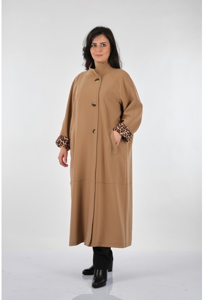 Gala-Xi Hakim Yaka Büyük Beden Camel Bayan Pardesü 2121801001 Gala-Xi Hakim Yaka Büyük Beden Camel Bayan Pardesü 2121801001