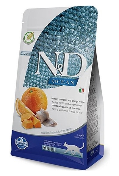 N&d Ocean Ringa Balık Portakal ve Balkabaklı Tahılsız Kedi Maması 1.5 kg N&d Ocean Ringa Balık Portakal ve Balkabaklı Tahılsız Kedi Maması 1.5 kg