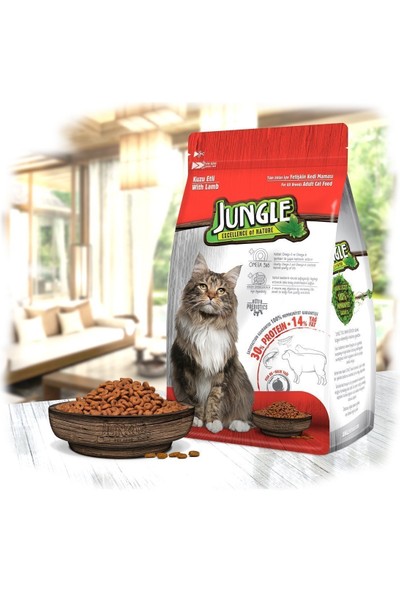 Jungle Kuzu Etli Yetişkin Kedi Maması 1.5 kg