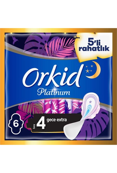 Orkid Platinum Gece Extra 6 Adet Tekli Paket Hijyenik Ped Orkid Platinum Gece Extra 6 Adet Tekli Paket Hijyenik Ped