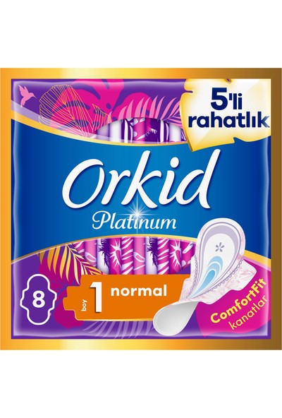 Orkid Platinum Normal 8 Adet Tekli Paket Hijyenik Ped Orkid Platinum Normal 8 Adet Tekli Paket Hijyenik Ped