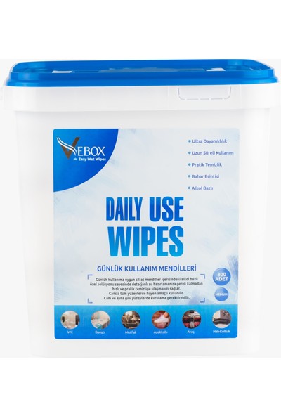Vebox Vebox daily Use Wipes Kova Islak Mendil 300'LÜ Vebox Vebox daily Use Wipes Kova Islak Mendil 300'LÜ