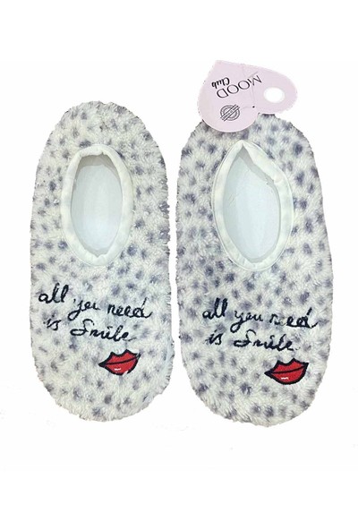 Kadın Babet 35- 39 Gri Beyaz Smile