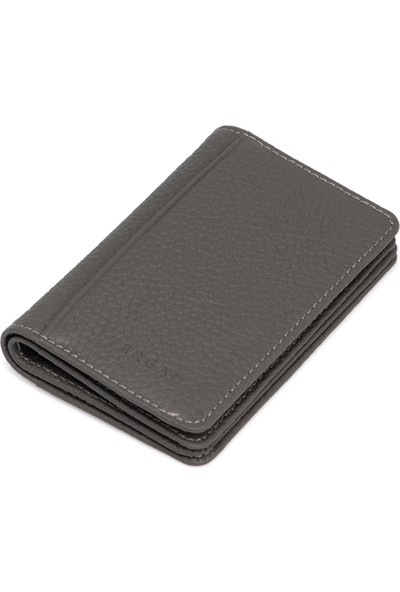 Tergan Gri Deri Kredi Kartlık 01601G35