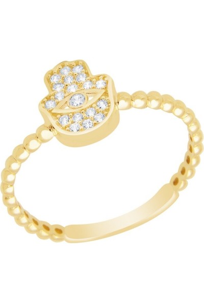 Diamond Line-Gülaylar Sarı Altın 14 Ayar Fatmanıneli Yüzük Diamond Line-Gülaylar Sarı Altın 14 Ayar Fatmanıneli Yüzük