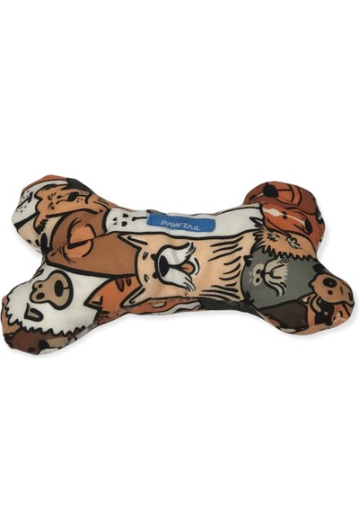 Pawtail Hayvan Desenli Sesli Oyuncak Köpek Kemiği 25 cm