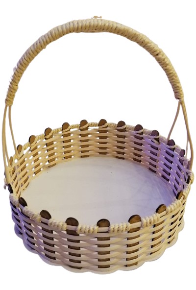 Elya Tasarım I El Yapımı Saplı Hasır Sepet