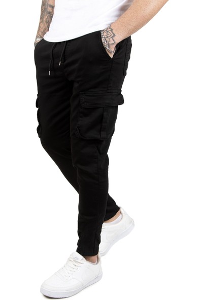 Deepsea Torba Cepli Beli Lastikli Likralı Kargo Pantolon 2200029 Deepsea Torba Cepli Beli Lastikli Likralı Kargo Pantolon 2200029