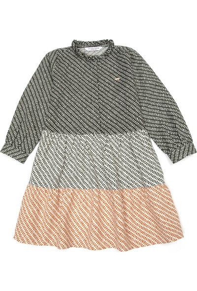 U.S. Polo Assn. Kız Çocuk Haki Dokuma Elbise