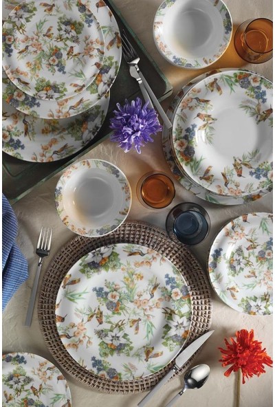Kütahya Porselen Spring 6 Kişilik 24 Parça Yemek Seti