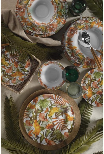 Kütahya Porselen Autumn 6 Kişilik 24 Parça Yemek Seti