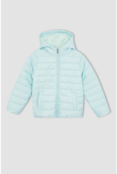 DeFacto Kız Çocuk Kapüşonlu Şişme Mont W3453A622SP DeFacto Kız Çocuk Kapüşonlu Şişme Mont W3453A622SP