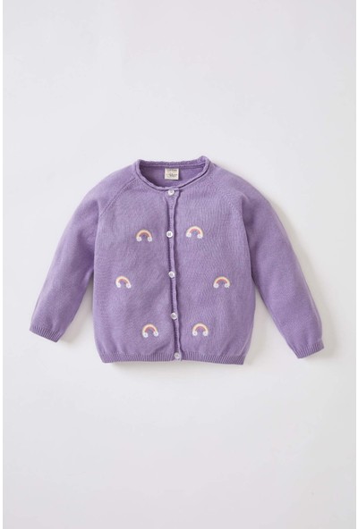 DeFacto Kız Bebek Gökkuşağı Desenli Pamuklu Triko Hırka W7089A222SP DeFacto Kız Bebek Gökkuşağı Desenli Pamuklu Triko Hırka W7089A222SP
