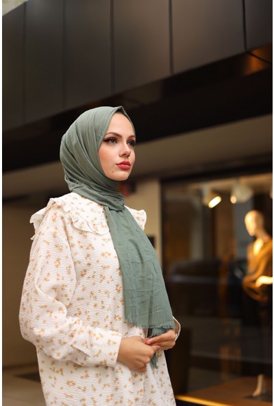 Losyana Bambu Kraş Şal Koleksiyonu Küf Yeşili