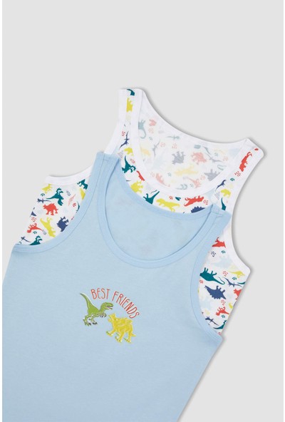 DeFacto Erkek Çocuk Dinozor Desenli 2'li Atlet U3475A622SP