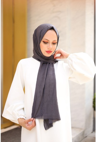 Losyana Bambu Kraş Şal Koleksiyonu Füme