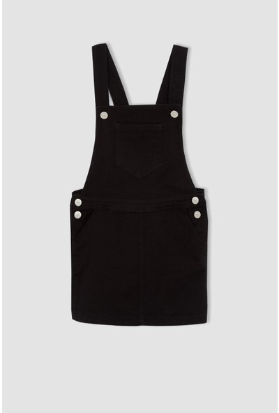 DeFacto Kız Çocuk Regular Fit Ayarlanabilir Askılı Gabardin Salopet Elbise L7151A622SP