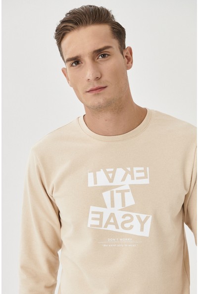 AC&Co / Altınyıldız Classics Standart Fit Günlük Rahat Bisiklet Yaka Spor Sweatshirt