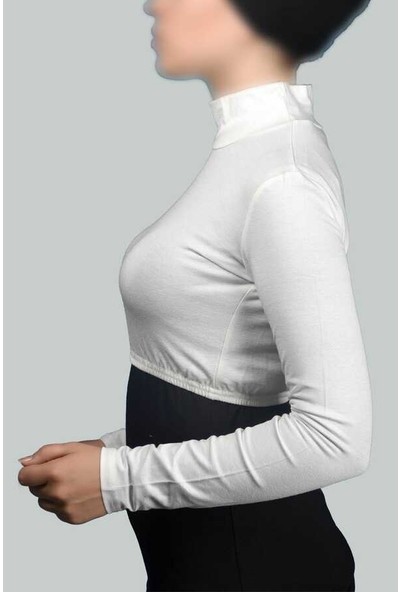 Uzun Kollu Yarım Body - Ekru Al-Tobeh Uzun Kollu Yarım Body - Ekru Al-Tobeh
