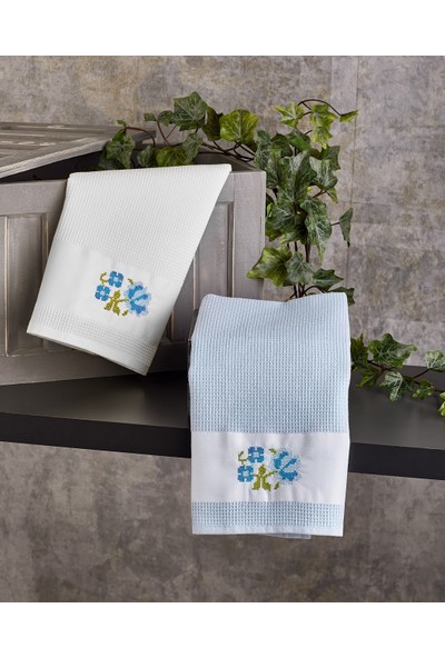 Soley 2'Li Kutulu Nakışlı Peçete 45x70 Cm