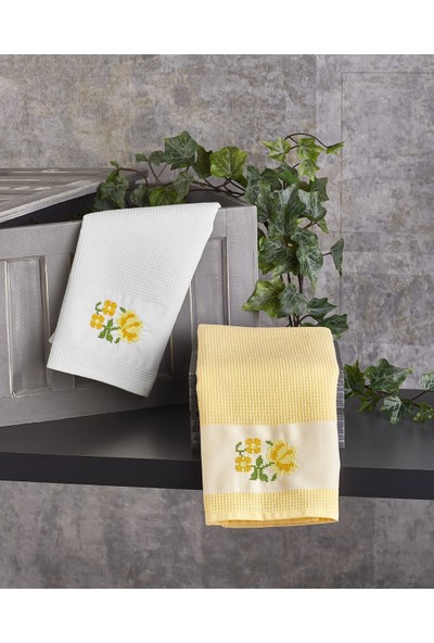 Soley 2'Li Kutulu Nakışlı Peçete 45x70 Cm