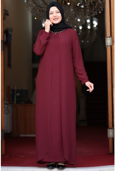 Parıltı Abiye Bordo Amine Hüma
