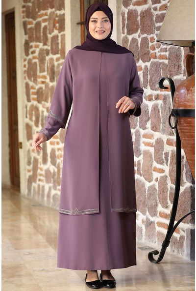 Buse Tesettür Abiye Gül Kurusu Amine Hüma