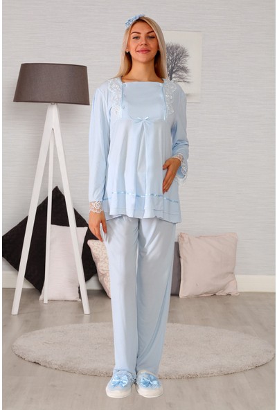 Lohusa Hamile 20122 Mavi Lohusa Pijama Lohusa Hamile 20122 Mavi Lohusa Pijama