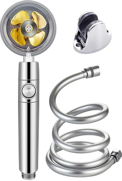 Berev Duş Başlığı Turbo Pervaneli Pvc Duş Hortumu Mafsal Serinletici Tasarım Start Stop Tuşu Duş Başlığı 360 Derece Döner Berev Duş Başlığı Turbo Pervaneli Pvc Duş Hortumu Mafsal Serinletici Tasarım Start Stop Tuşu Duş Başlığı 360 Derece Döner