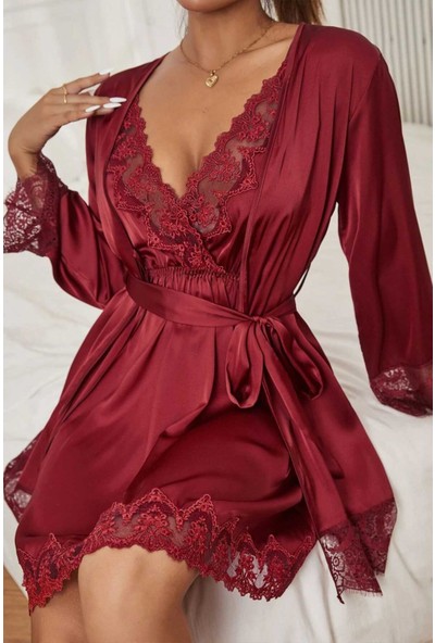 Pembishomewear Gale Special Bordo Gecelik Takım Pembishomewear Gale Special Bordo Gecelik Takım