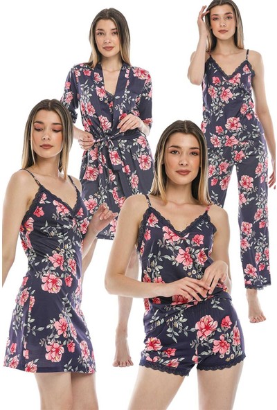 Pembishomewear Oslo Natalia 5li Ultrasoft Pijama Seti Pembishomewear Oslo Natalia 5li Ultrasoft Pijama Seti