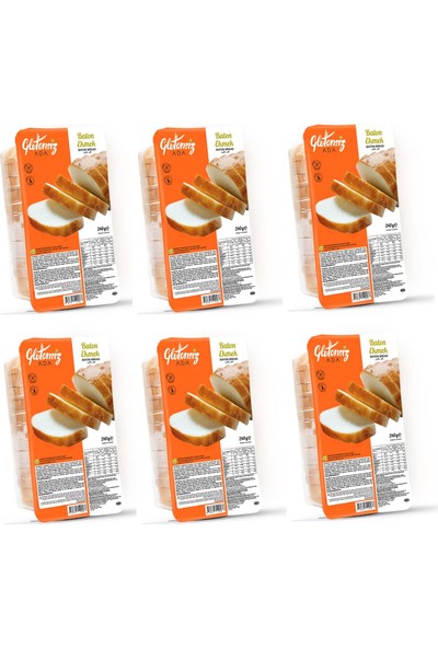 Glutensiz Ada Glutensiz Baton Ekmek 240 gr 6'lı Glutensiz Ada Glutensiz Baton Ekmek 240 gr 6'lı