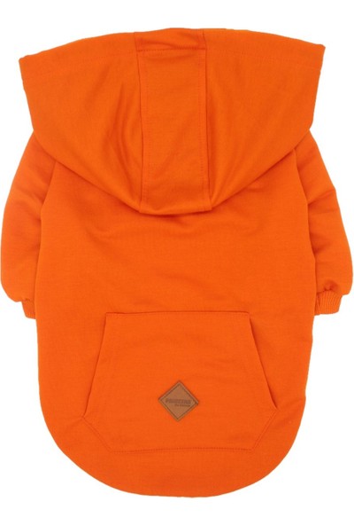 Pawstar Turuncu Büyük Irk Kanguru Cepli Hoodie