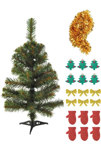 Kullan At Market 60 cm Süslü Yılbaşı Ağaç Seti