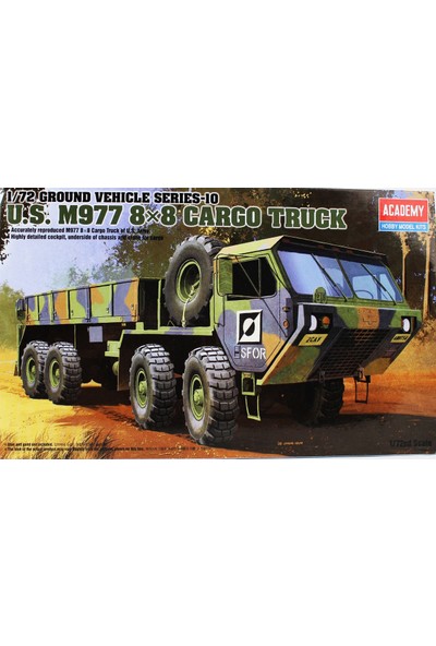 Academy 13412 1/72 Amerikan Askeri Kamyon M997 8x8 Oshkosh Plastik Askeri Araç Maketi