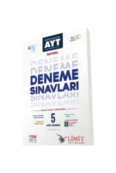 Limit Yayınları Limit Ayt Sayısal 5'li Deneme Seti Limit Yayınları Limit Ayt Sayısal 5'li Deneme Seti
