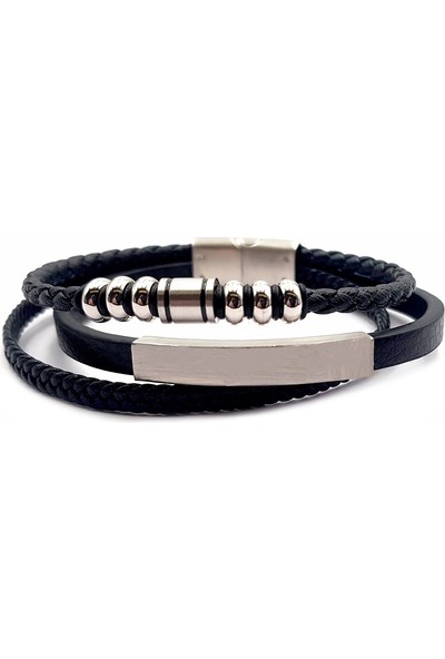 Welch Çelik Erkek Deri Bileklik