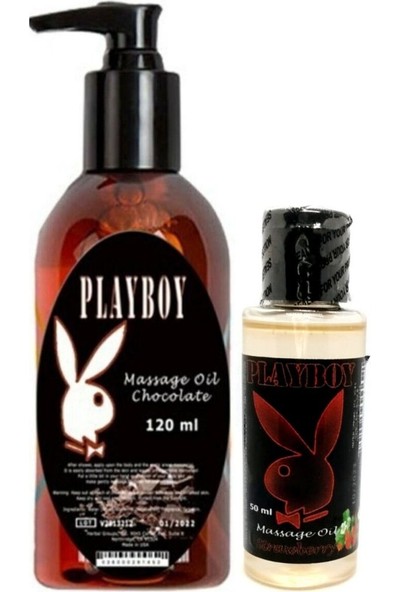 Playboy Aromaterapi Çikolata Massage Oil 120 Ml + Çilek Aromalı Massage Vücut Masaj Yağı 50 Ml Playboy Aromaterapi Çikolata Massage Oil 120 Ml + Çilek Aromalı Massage Vücut Masaj Yağı 50 Ml
