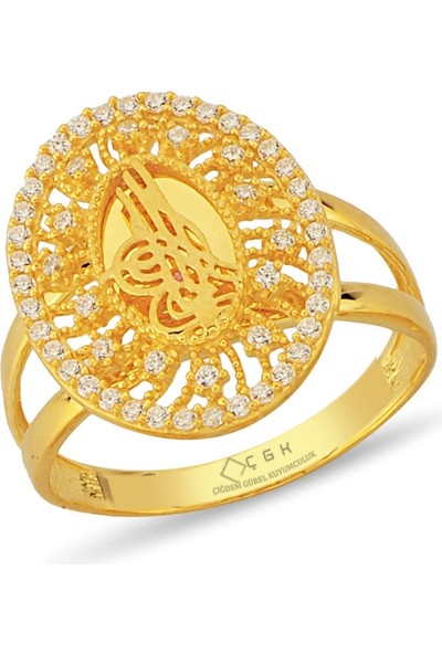 ÇGK KUYUMCULUK Tuğra Altın Yüzük T01