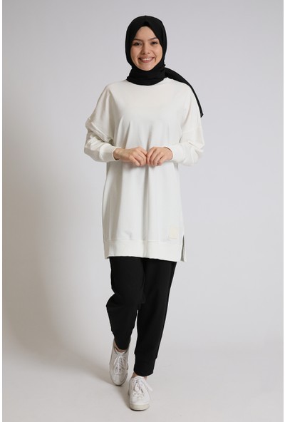 Soul Nisaca İki İp Basic Tesettür Tunik | Ekru Soul Nisaca İki İp Basic Tesettür Tunik | Ekru
