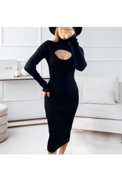 Mrthan Pencere Detay Triko Elbise Mrthan Pencere Detay Triko Elbise