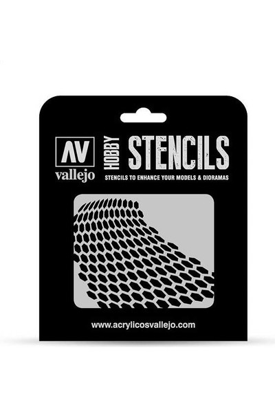 Vallejo ST-SF003 Bozuk Balpeteği Şemalı Esnek Boya Şablonu Vallejo ST-SF003 Bozuk Balpeteği Şemalı Esnek Boya Şablonu