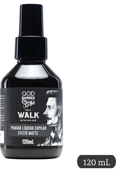 Qod Barber Shop Walk Sıvı Pomad -120 ml Orta Sabitleme + Mat Görünüm + Eşsiz Parfümüyle Qod Barber Shop Walk Sıvı Pomad -120 ml Orta Sabitleme + Mat Görünüm + Eşsiz Parfümüyle