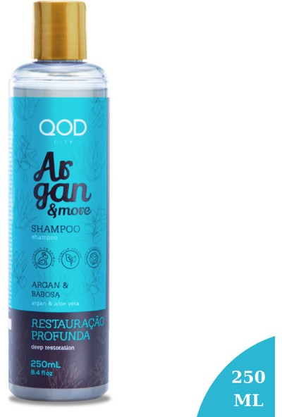 Qod City Argan & More Vegan Şampuan 250 ml Argan Yağı ve Aloe Vera ile Derin Restorasyon Qod City Argan & More Vegan Şampuan 250 ml Argan Yağı ve Aloe Vera ile Derin Restorasyon