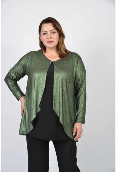 Lilas Xxl Büyük Beden Yeşil Renkli Likralı Simli V Yaka Abiye Bluz Lilas Xxl Büyük Beden Yeşil Renkli Likralı Simli V Yaka Abiye Bluz