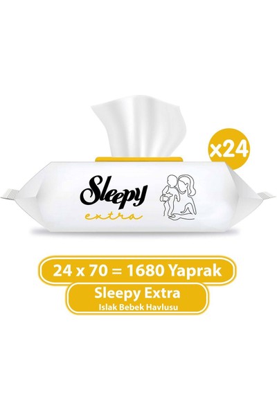Sleepy Extra Islak Bebek Havlusu 24x70 (1680 Yaprak)